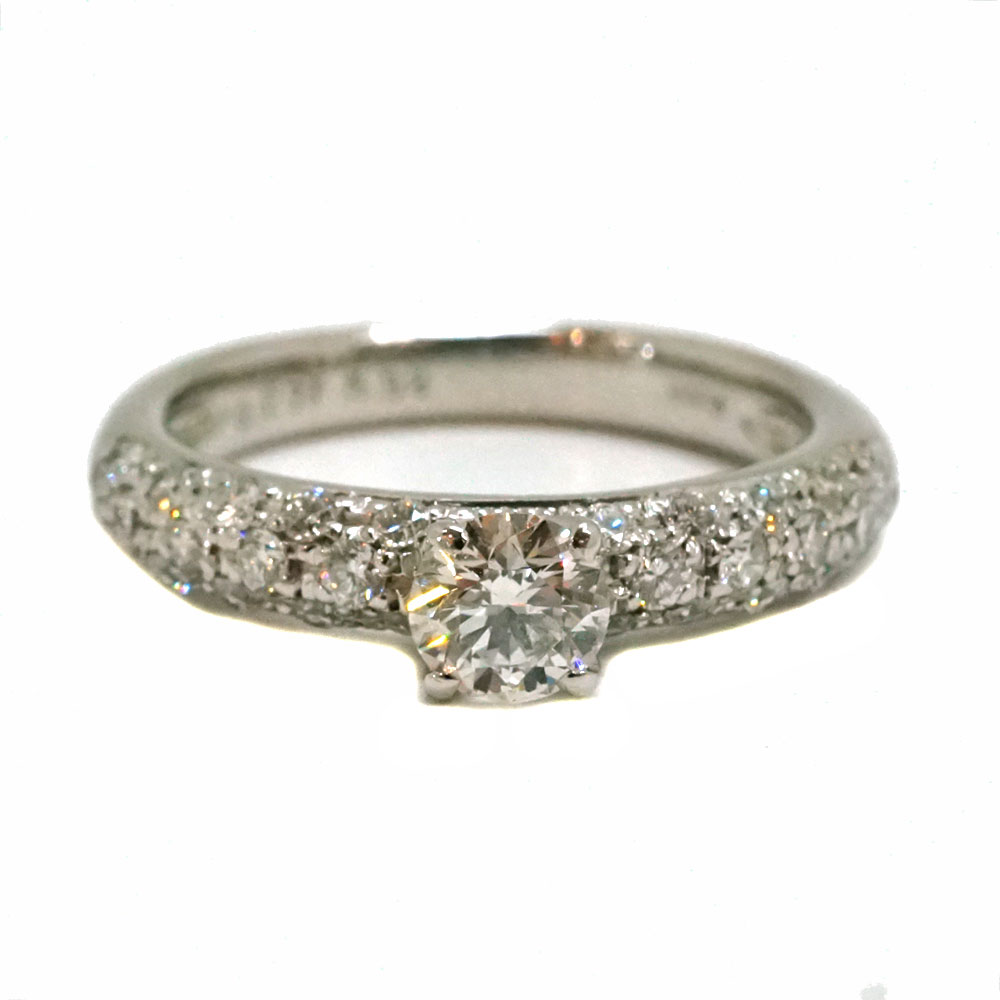 質屋かんてい局オンラインショップ / プラチナ900 Pt900 リング 指輪 ダイヤモンド0.277ct/0.32ct【中古】