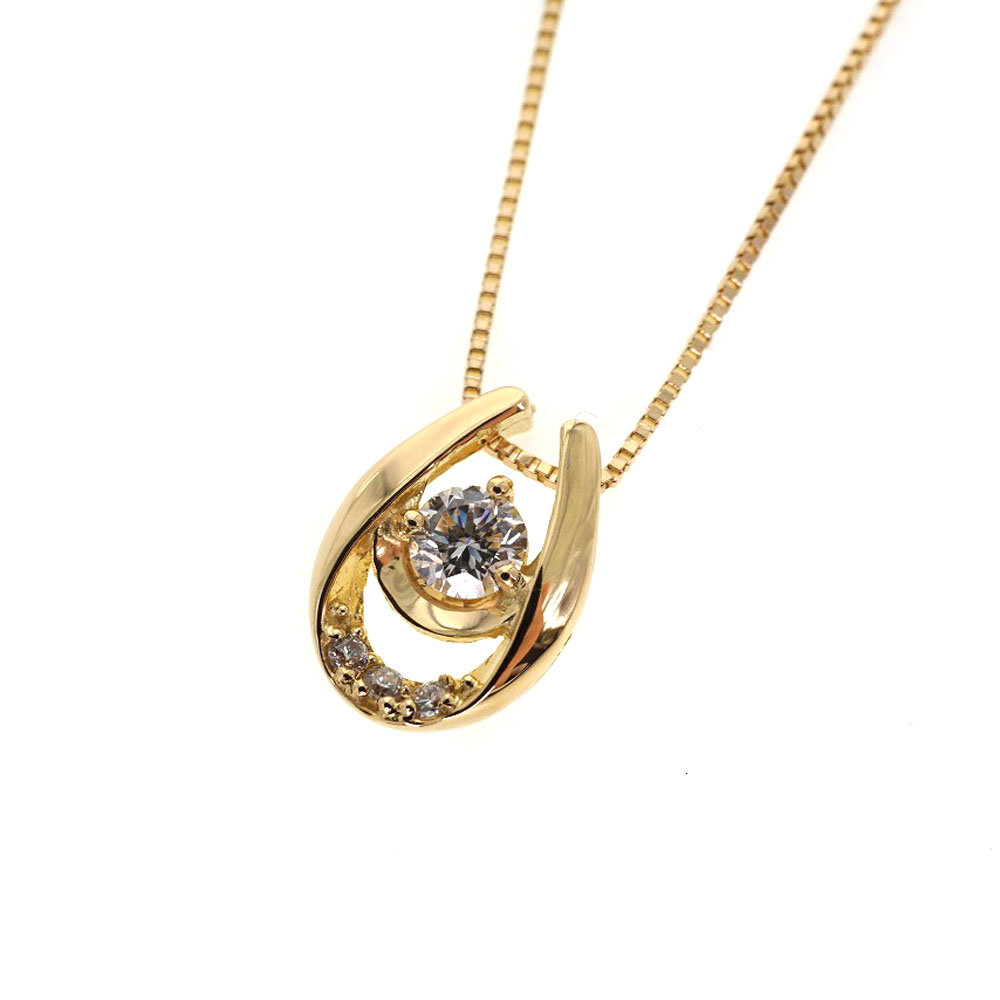 質屋かんてい局オンラインショップ / K18 金 D0.14ct D.02ct ダイヤモンド付ネックレス 【中古】
