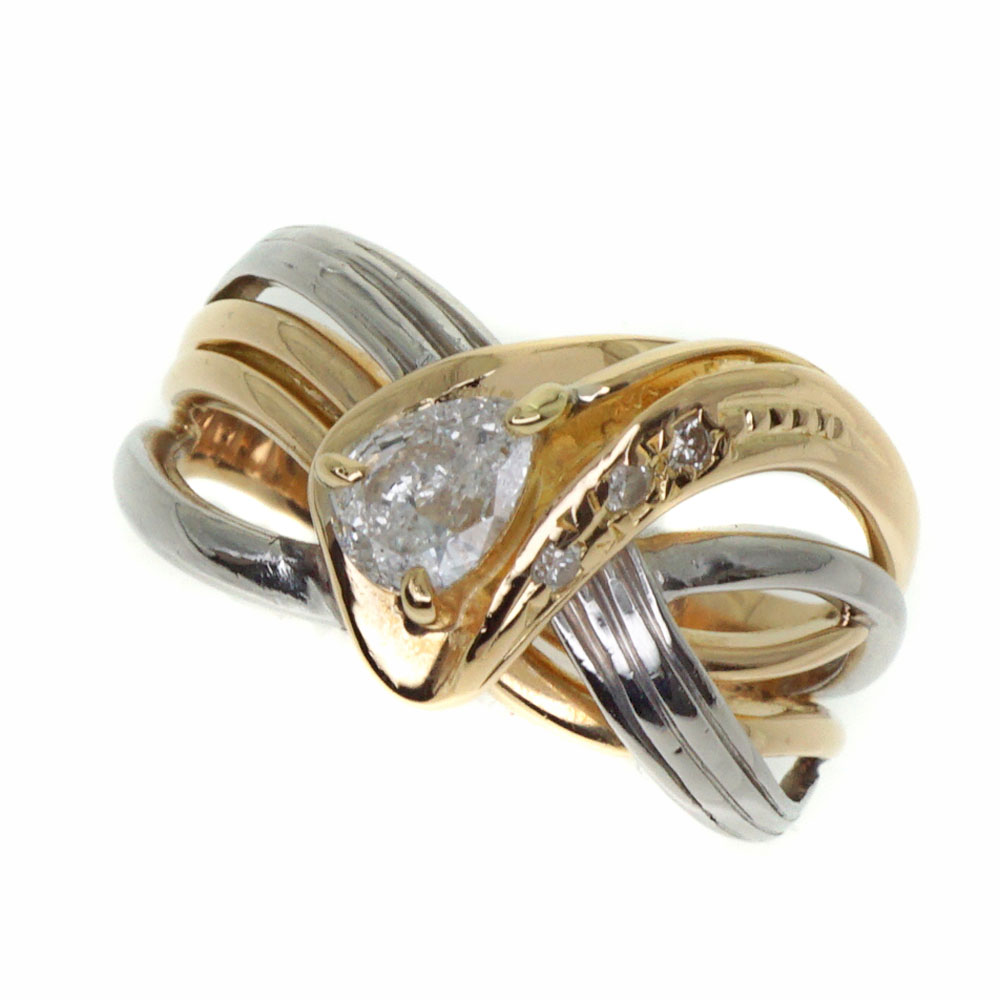 質屋かんてい局オンラインショップ / K18 Pt900 D0.27ct D0.24ct リング 指輪 18金 【中古】