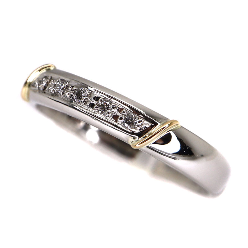 質屋かんてい局オンラインショップ / K18/Pt950【18金/プラチナ950】 ダイヤモンド D0.05ctリング 約12号 4.8g レディース 【中古】 USED-9 新品仕上げ済み ...