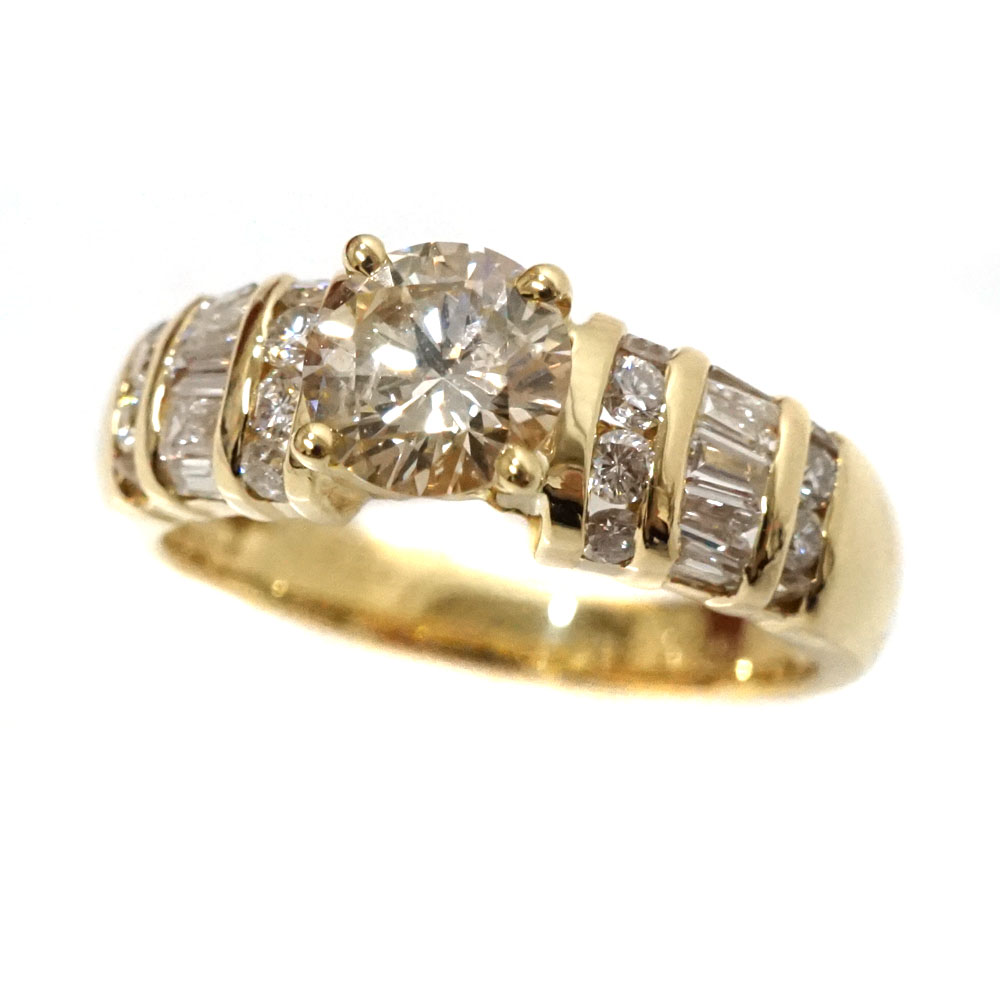 質屋かんてい局オンラインショップ 細畑店 K18 D0 61ct D0 824ct ダイヤモンドリング ゴールド レディース ジュエリー
