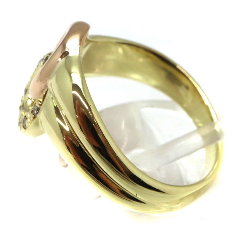 質屋かんてい局オンラインショップ / 18金 K18 YG PG D0.08ctリング ダイヤモンド【中古】