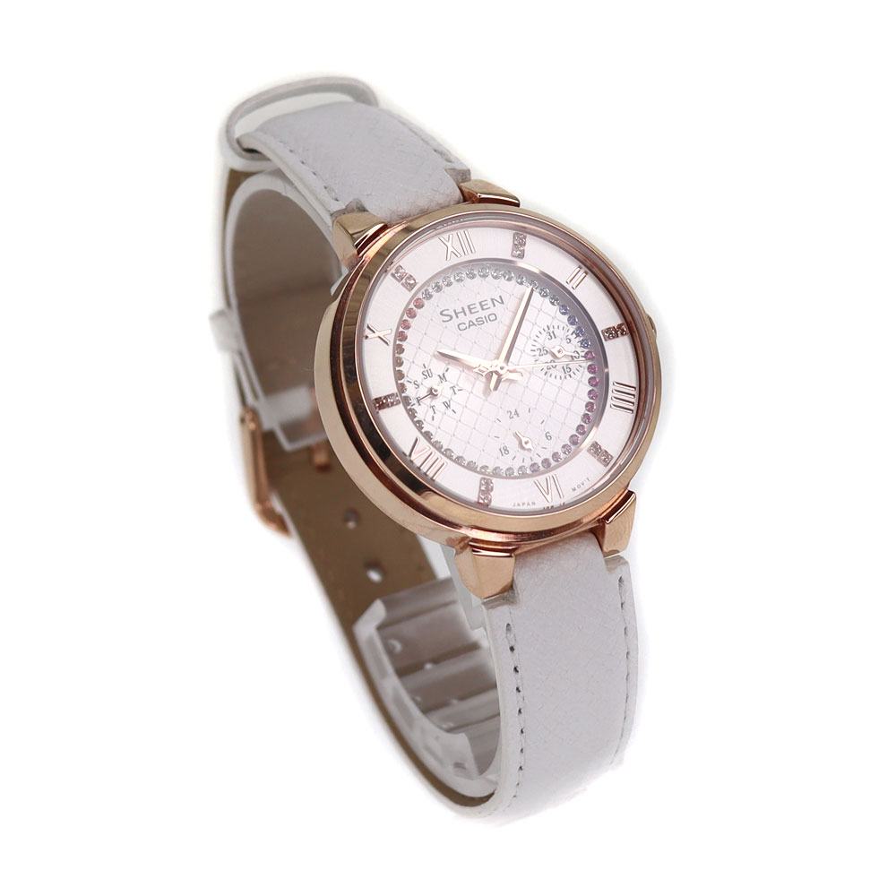 質屋かんてい局オンラインショップ / CASIO【カシオ】SHE-3041GLJ-7AJF SHEEN クォーツ レディース 腕時計 ホワイト ...