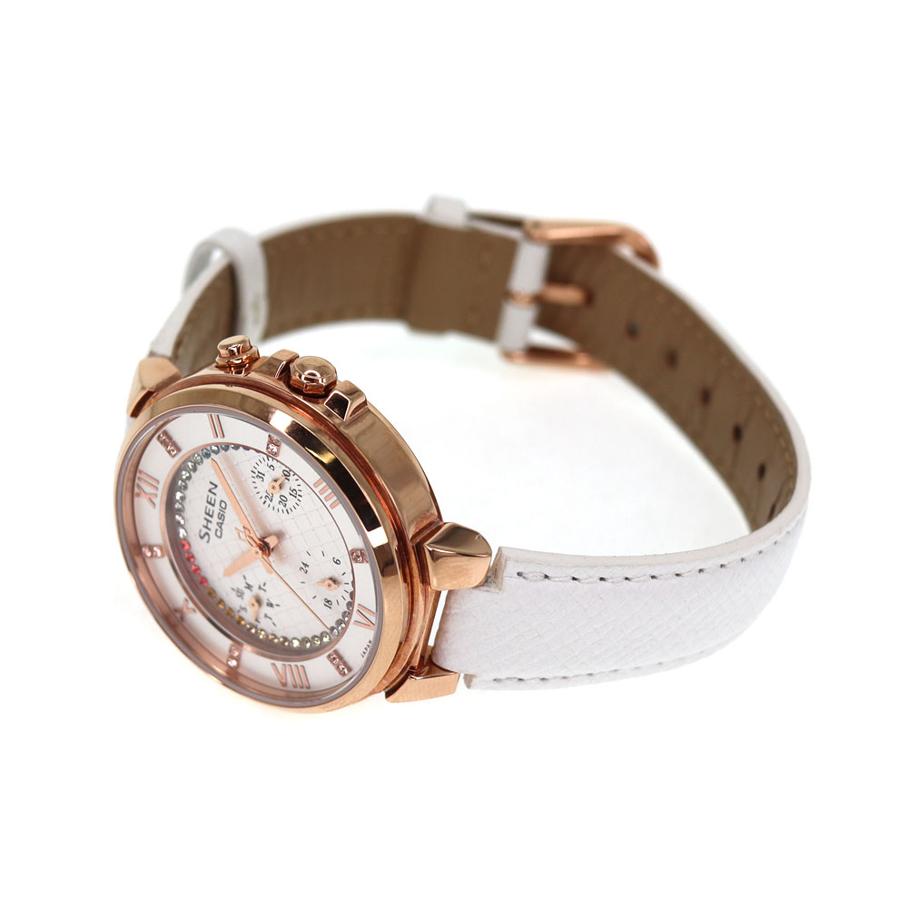質屋かんてい局オンラインショップ / CASIO【カシオ】SHE-3041GLJ-7AJF SHEEN クォーツ レディース 腕時計 ホワイト ...