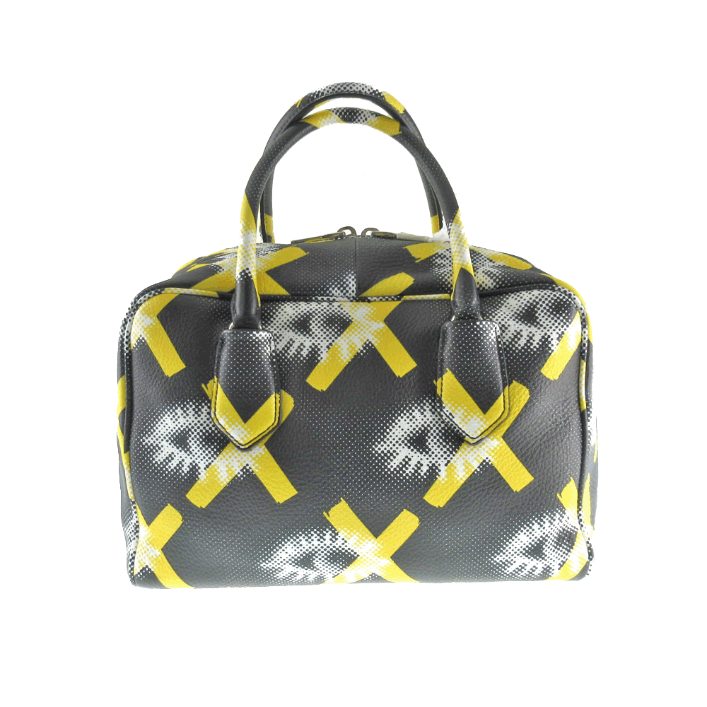 質屋かんてい局オンラインショップ / PRADA【プラダ】1BB010 2WAYバッグ レザー ブラック×イエロー系 レディース ブランド ...