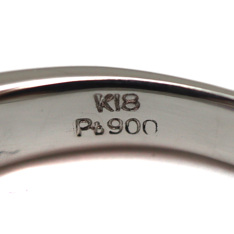 質屋かんてい局オンラインショップ / 茜部店 K18 Pt900 D1.00ctリング 金 プラチナ ダイヤモンド リング ジュエリー 指輪 【中古】