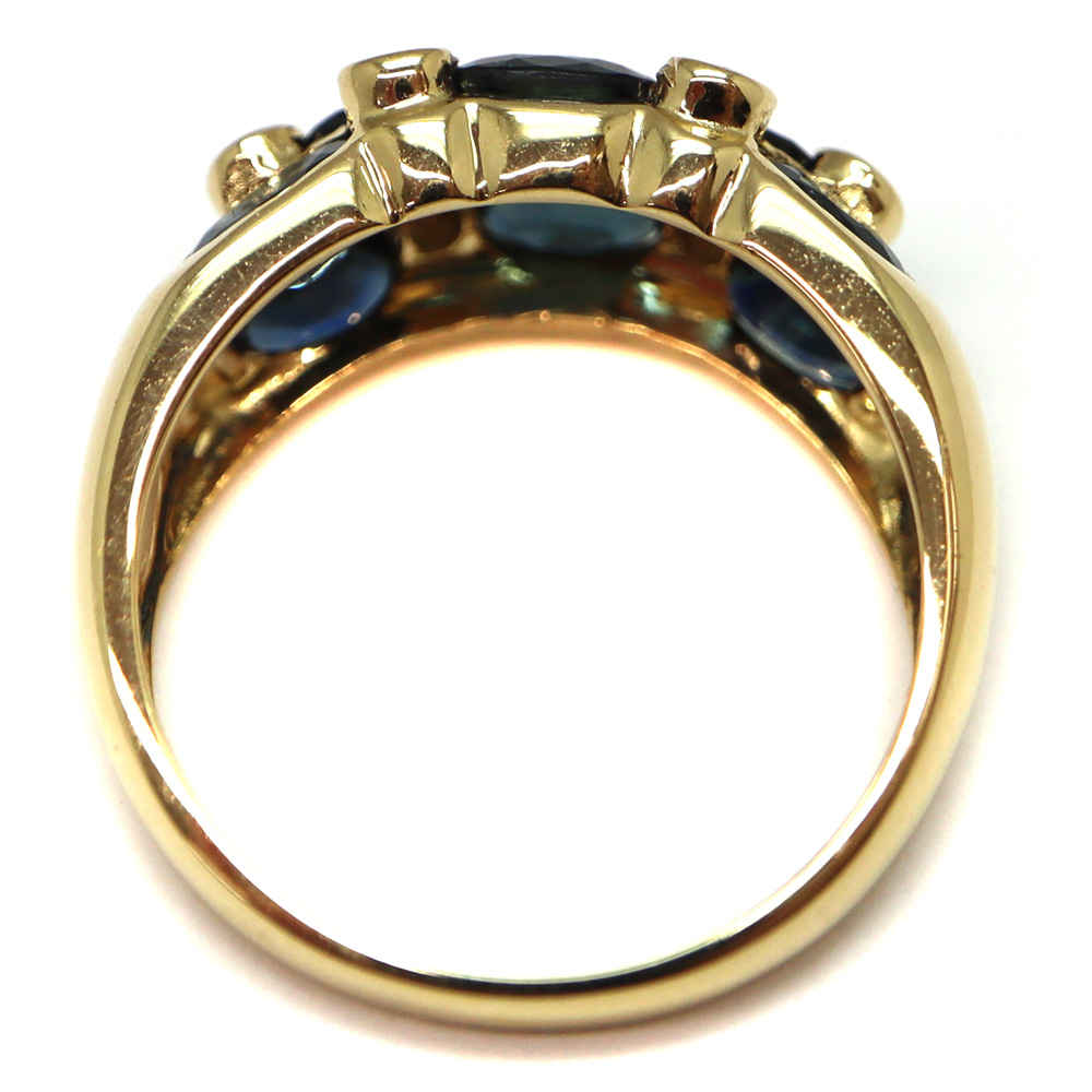 質屋かんてい局オンラインショップ / 18金 K18 S2.54/D0.11ctリング 指輪 ブルーサファイア ダイヤモンド ジュエリー 【中古】