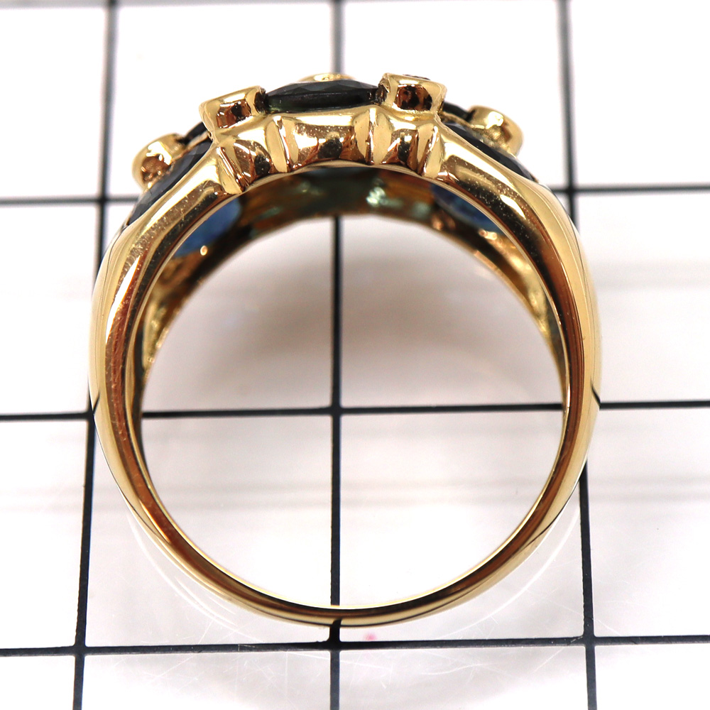 質屋かんてい局オンラインショップ / 18金 K18 S2.54/D0.11ctリング 指輪 ブルーサファイア ダイヤモンド ジュエリー 【中古】