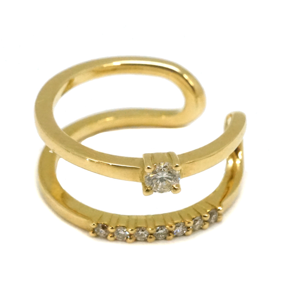 質屋かんてい局オンラインショップ / K18 イヤーカフ ダイヤモンド0.15ct ゴールド【中古】