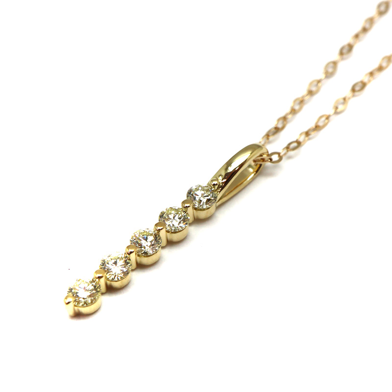 質屋かんてい局オンラインショップ / 18金 K18 D0.30ct ネックレス ゴールド ダイヤモンド 【中古】