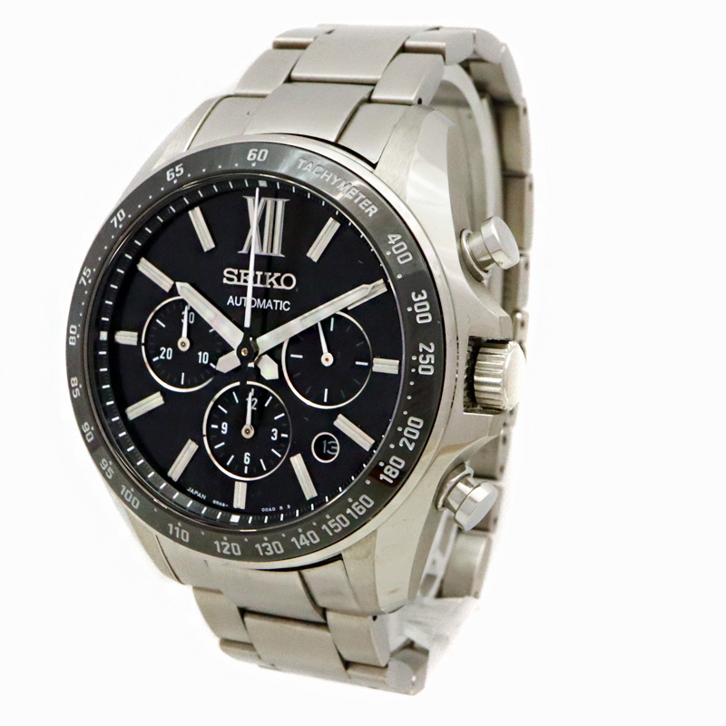 質屋かんてい局オンラインショップ / セイコー Seiko SDGZ011 8R48-00A0 ブライツメカニカル クロノグラフ ブラック 【中古】