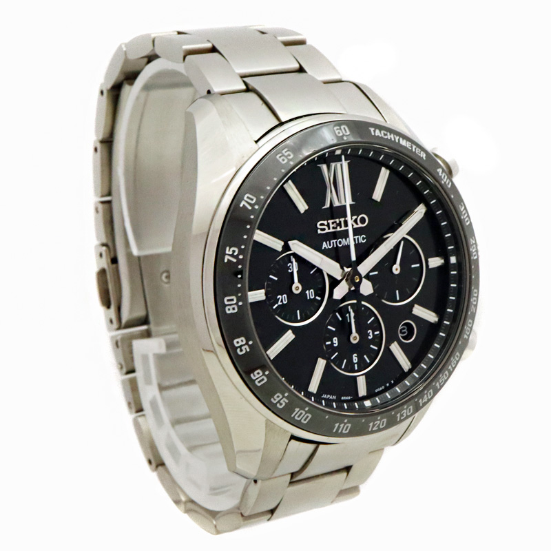 質屋かんてい局オンラインショップ / セイコー Seiko SDGZ011 8R48-00A0 ブライツメカニカル クロノグラフ ブラック 【中古】