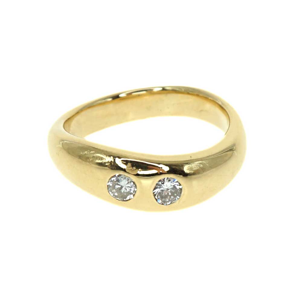 質屋かんてい局オンラインショップ / K18 18金 YG ダイヤモンドリング 0.41ct 指輪【中古】