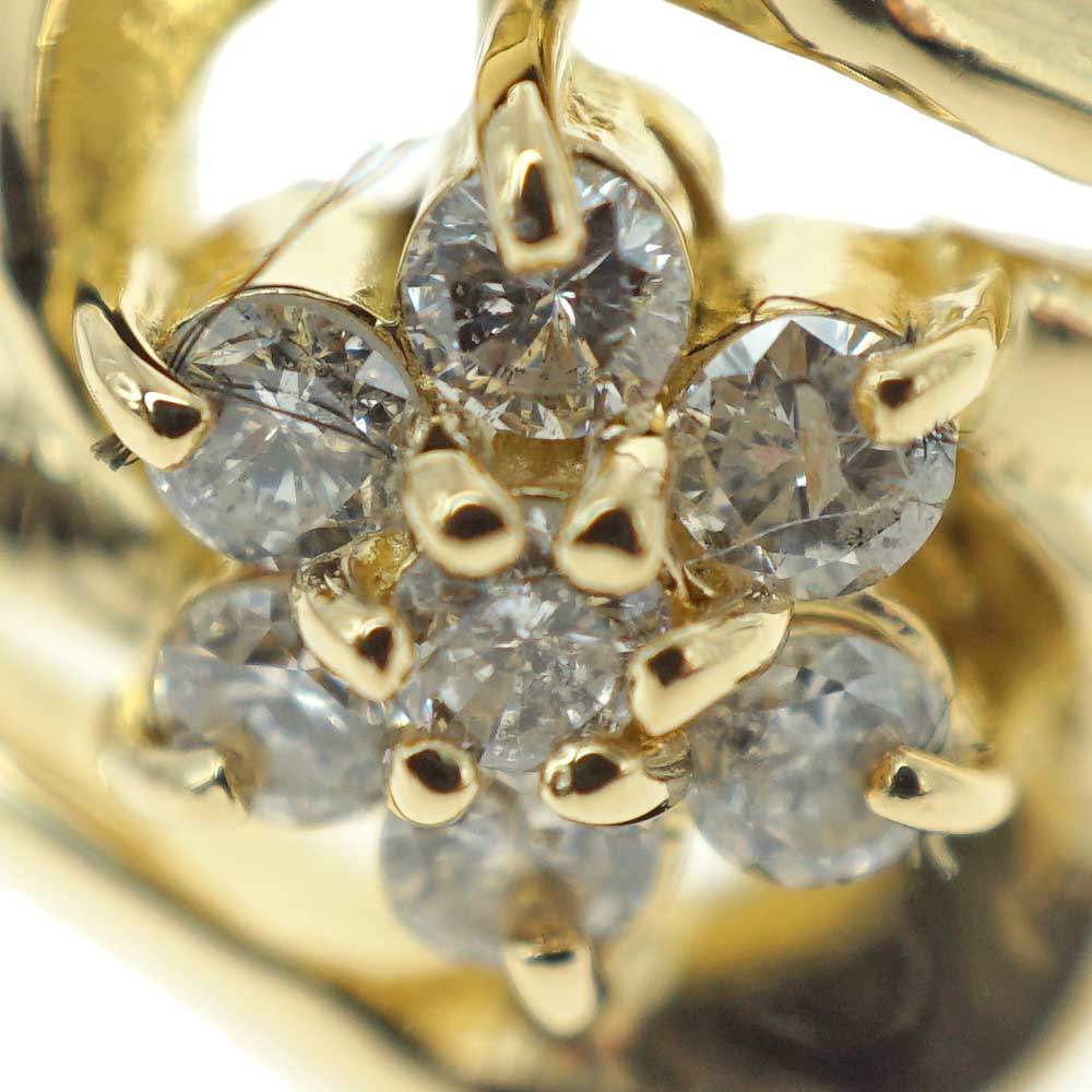 質屋かんてい局オンラインショップ / K18 18金 YG ダイヤモンドリング D0.14ct フラワー指輪【中古】