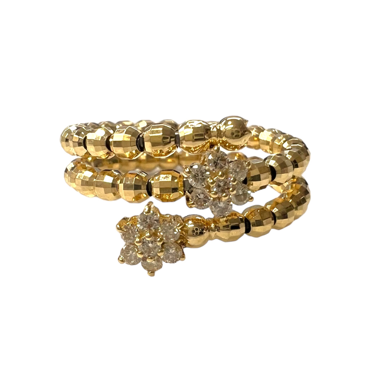 質屋かんてい局オンラインショップ / K18 18金 YG ダイヤモンドリング D0.30ct フラワー 指輪【中古】