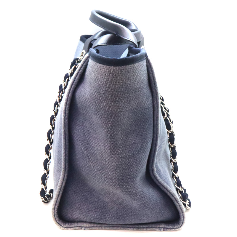 質屋かんてい局オンラインショップ / シャネル Chanel A66941 ドーヴィルGM キャンバス レザー ブルー【中古】