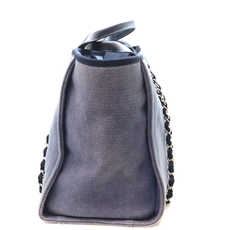 質屋かんてい局オンラインショップ / シャネル Chanel A66941 ドーヴィルGM キャンバス レザー ブルー【中古】