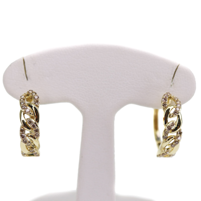 質屋かんてい局オンラインショップ / K18 18金 D0.25ct ダイヤモンド フープピアス【中古】