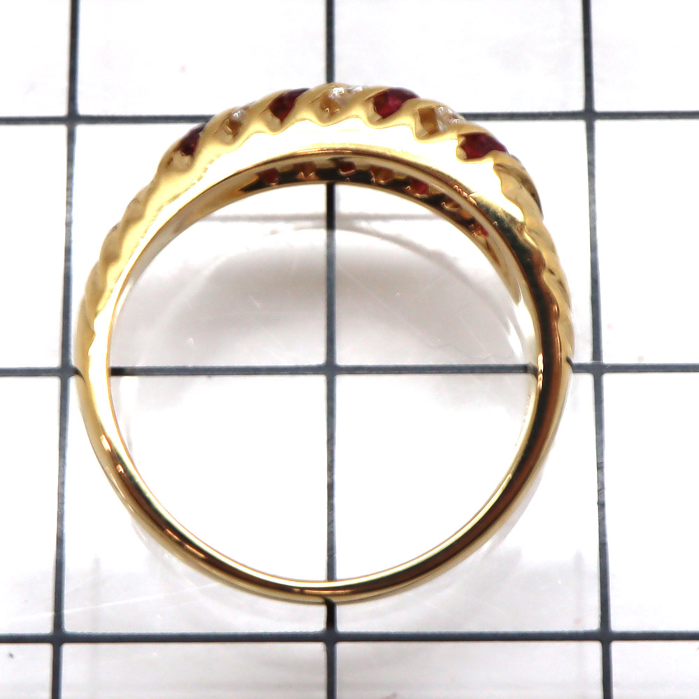 質屋かんてい局オンラインショップ / 18金 K18 R0.19/D0.11ctリング 指輪 ルビー ダイヤモンド【中古】
