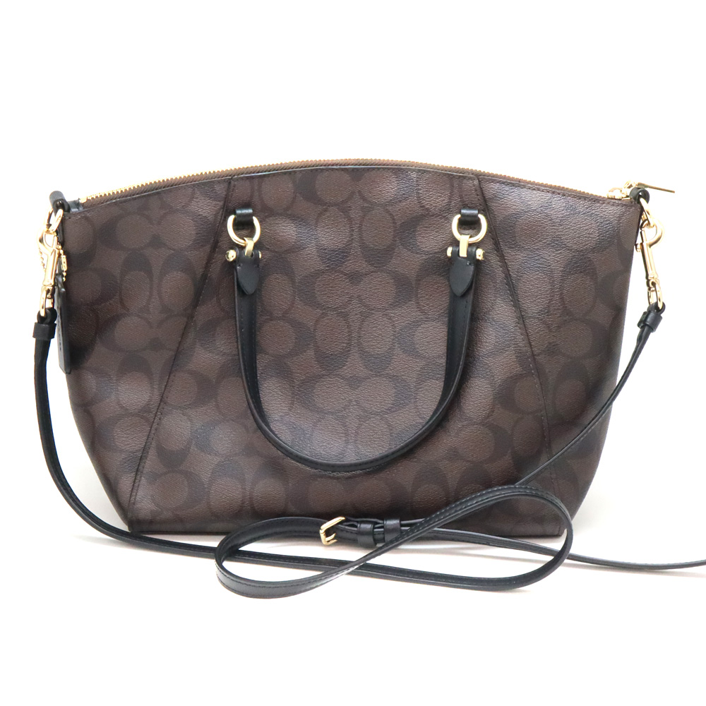 質屋かんてい局オンラインショップ / コーチ Coach F79998 2WAYバッグ レザー PVC ブラウン ブラック【中古】