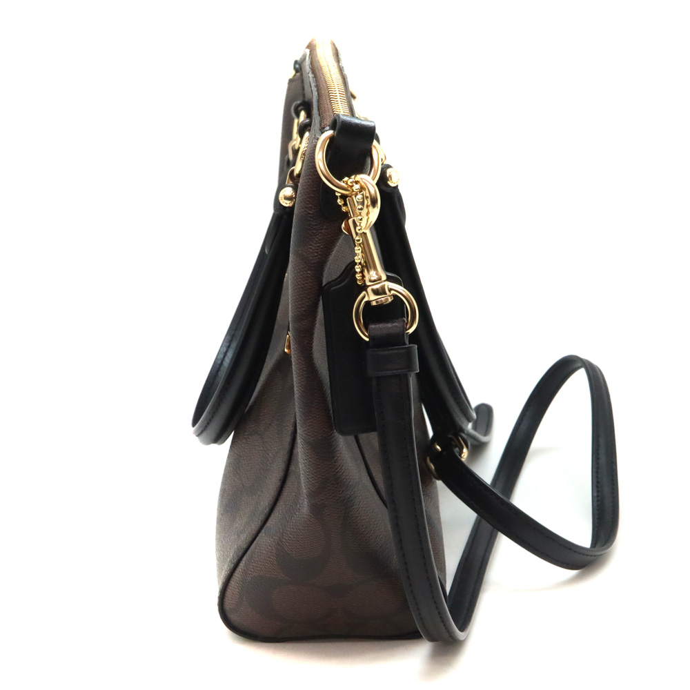 質屋かんてい局オンラインショップ / コーチ Coach F79998 2WAYバッグ レザー PVC ブラウン ブラック【中古】
