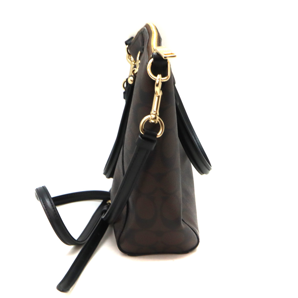 質屋かんてい局オンラインショップ / コーチ Coach F79998 2WAYバッグ レザー PVC ブラウン ブラック【中古】