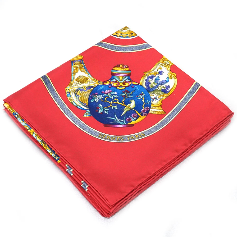 質屋かんてい局オンラインショップ / 北名古屋店 HERMES【エルメス】カレ90 Quimporte le flacom スカーフ レッド ...