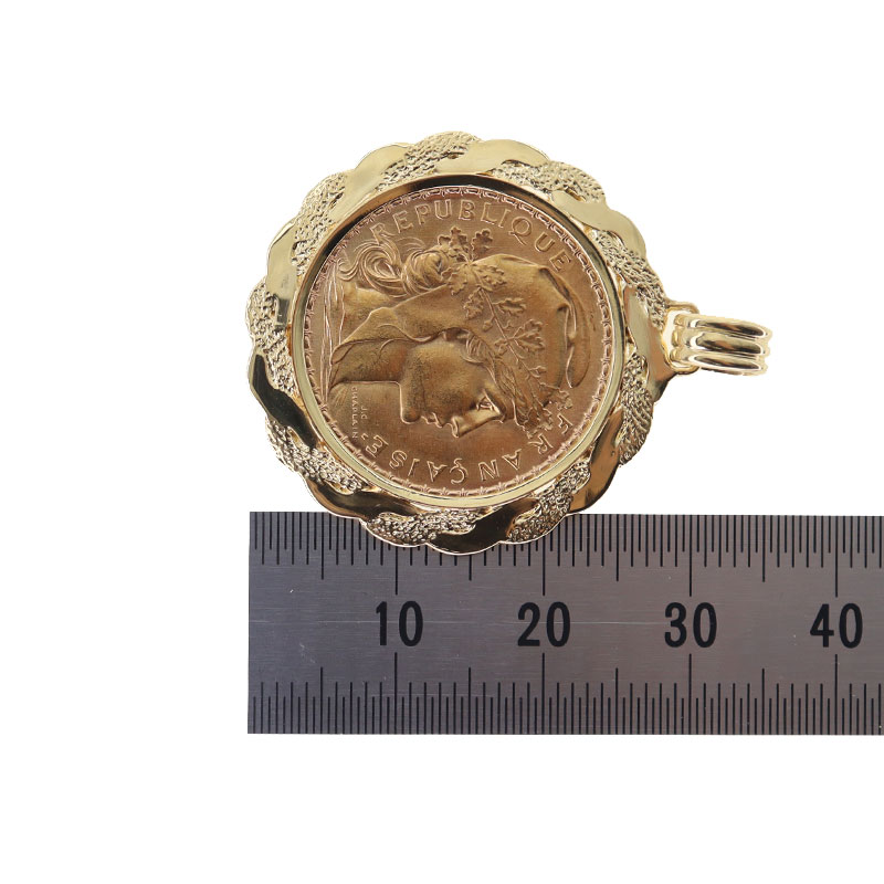 質屋かんてい局オンラインショップ / K21.6【21.6金】K18枠コイントップ 約11.0g フラン金貨【中古】