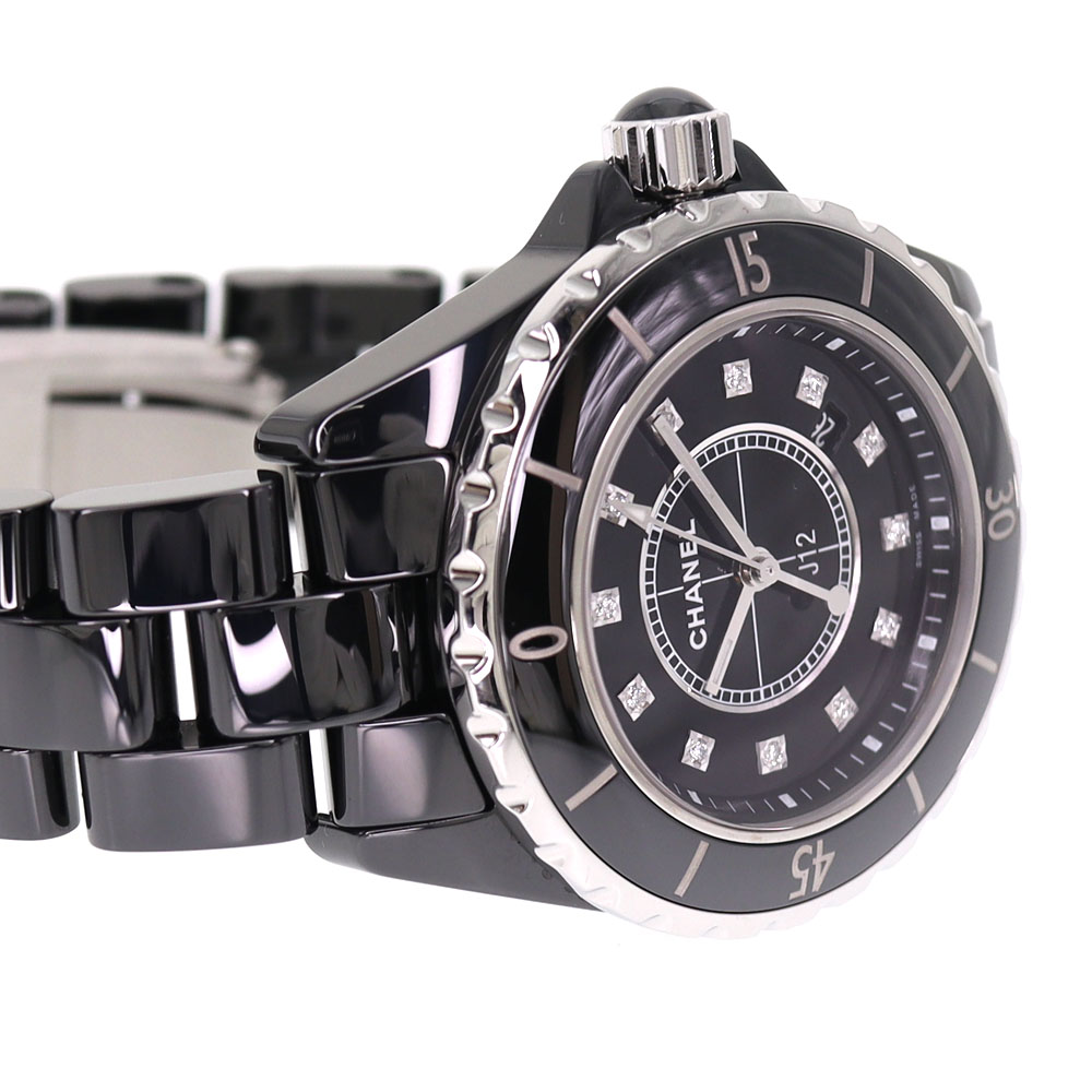 質屋かんてい局オンラインショップ / シャネル Chanel H1625 J12 12Pダイヤ ブラック 【中古】
