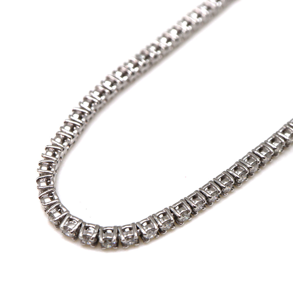 質屋かんてい局オンラインショップ / Pt850【プラチナ 850】テニスブレスレット ダイヤモンド D2.00ct 約17cm 10.0g レディース 【中古】 USED-9 新品仕上げ済み ...