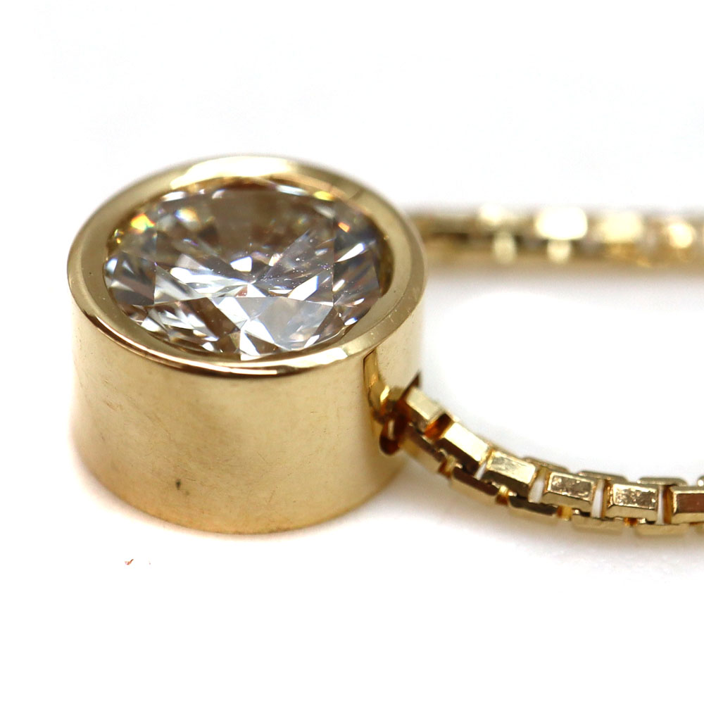 質屋かんてい局オンラインショップ / K18【18金】 D1.00ctネックレス 金 ゴールド ダイヤモンド 約40.0cm 6.1g ジュエリー 宝石 レディース【中古】新品仕上げ済み ...