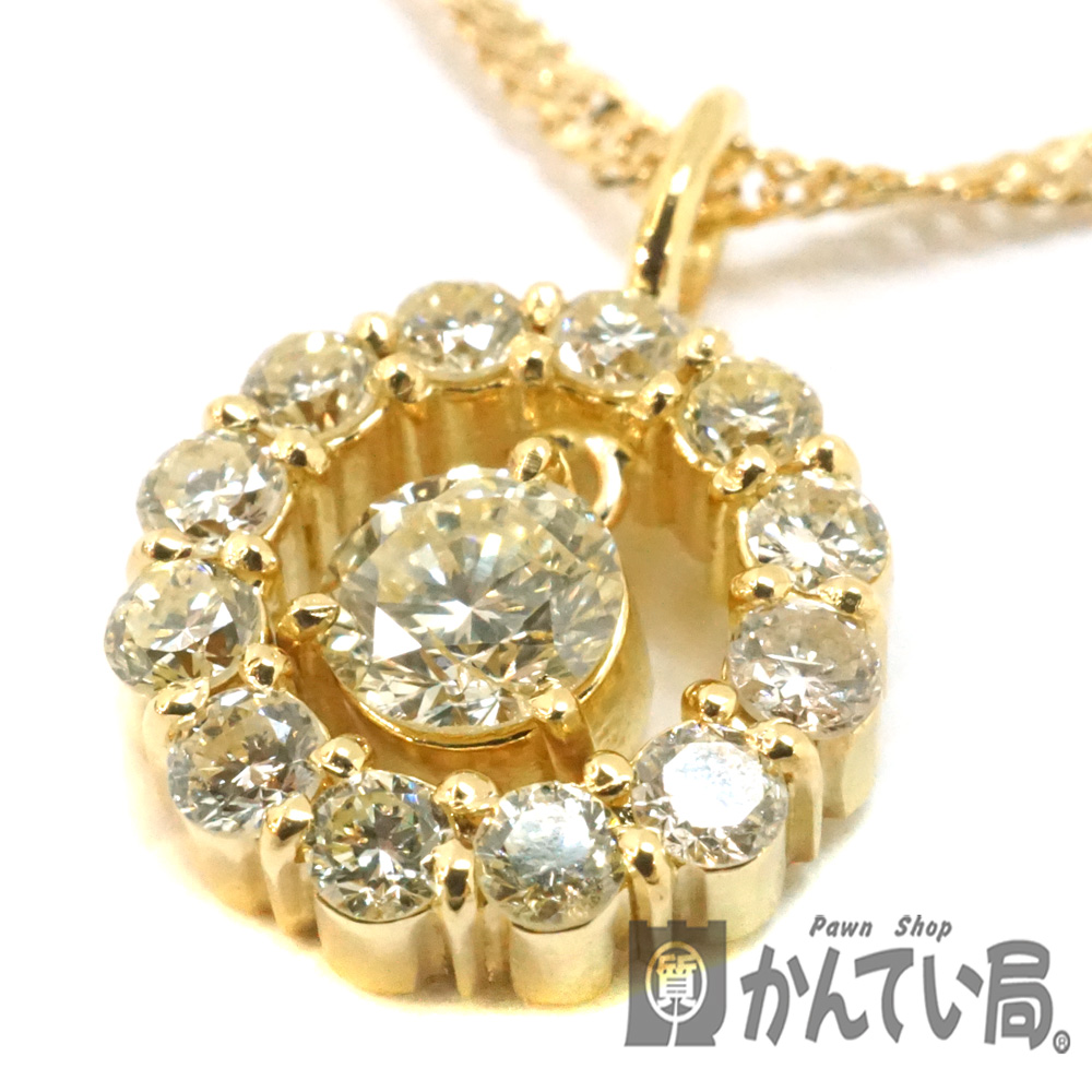 質屋かんてい局オンラインショップ / K18【18金】D0.50ctネックレス アクセサリー ゴールド ダイヤモンド ジュエリー 40cm 新品仕上げ済 【中古】USED-9 【中古 ...