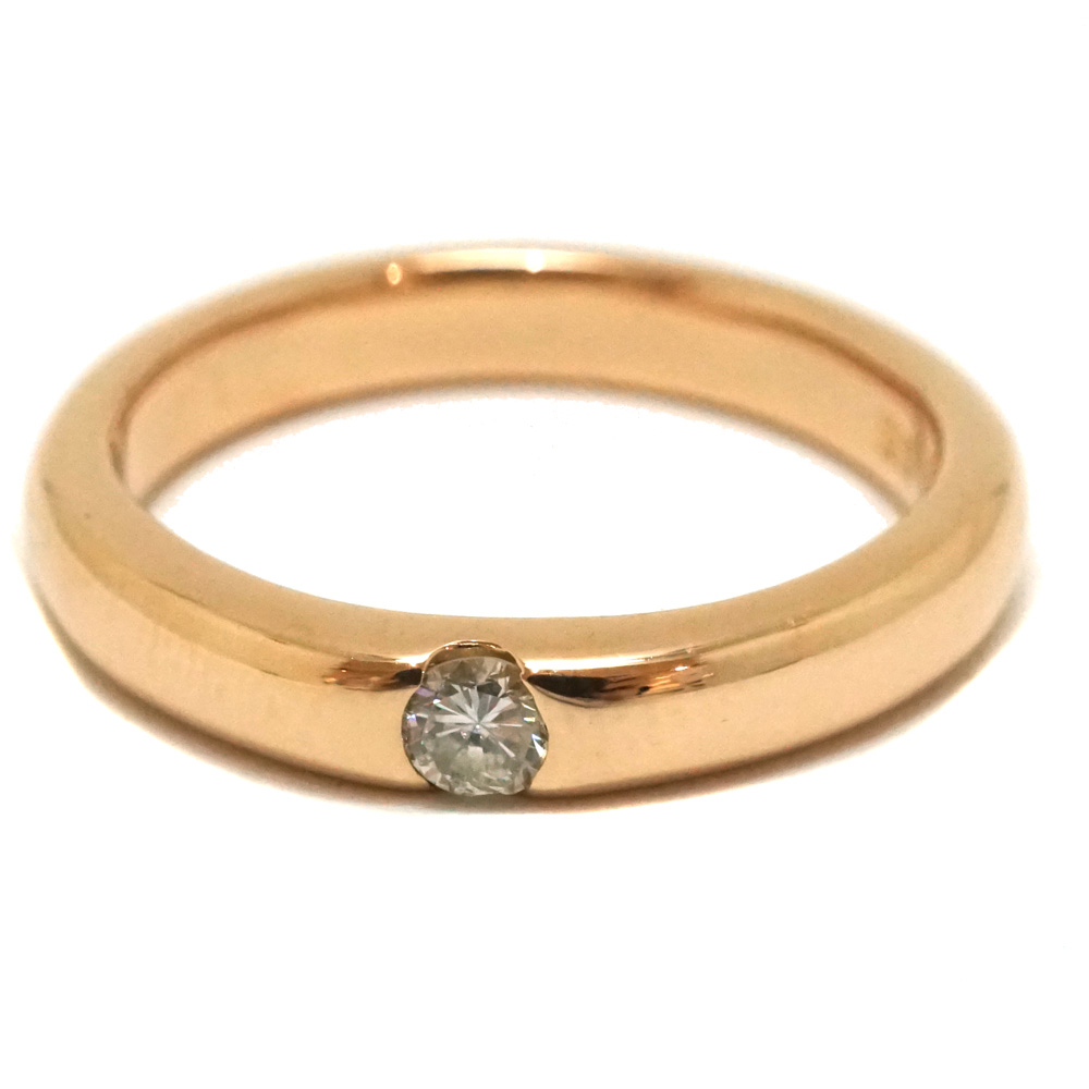 質屋かんてい局オンラインショップ / K18PG リング シンプル ダイヤモンド ピンクゴールド【中古】