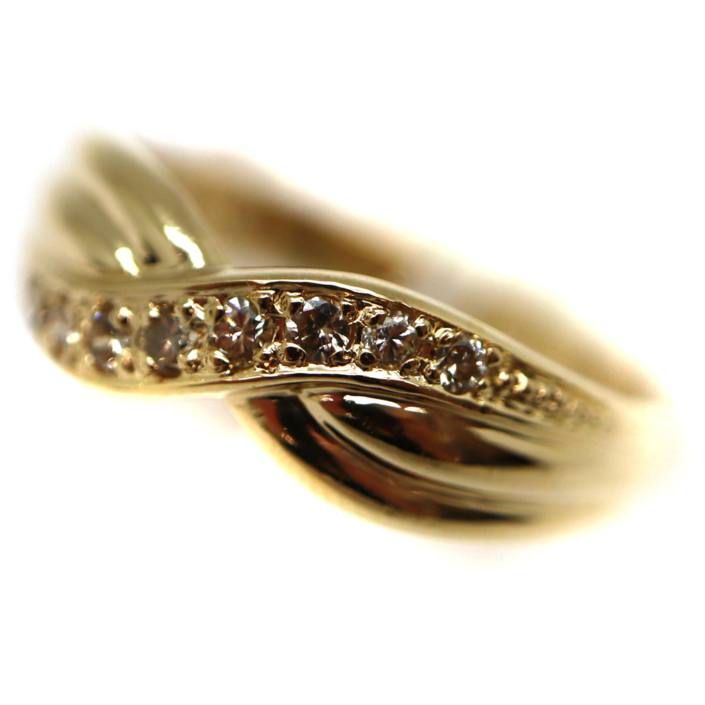 質屋かんてい局オンラインショップ / 18金 K18 D0.14ctリング 指輪 ダイヤモンド【中古】