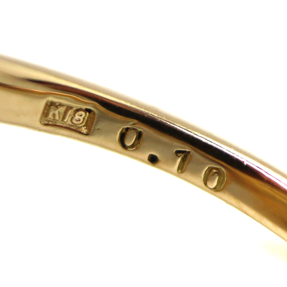 質屋かんてい局オンラインショップ / 18金 K18 D0.10ctリング 指輪 ダイヤモンド【中古】