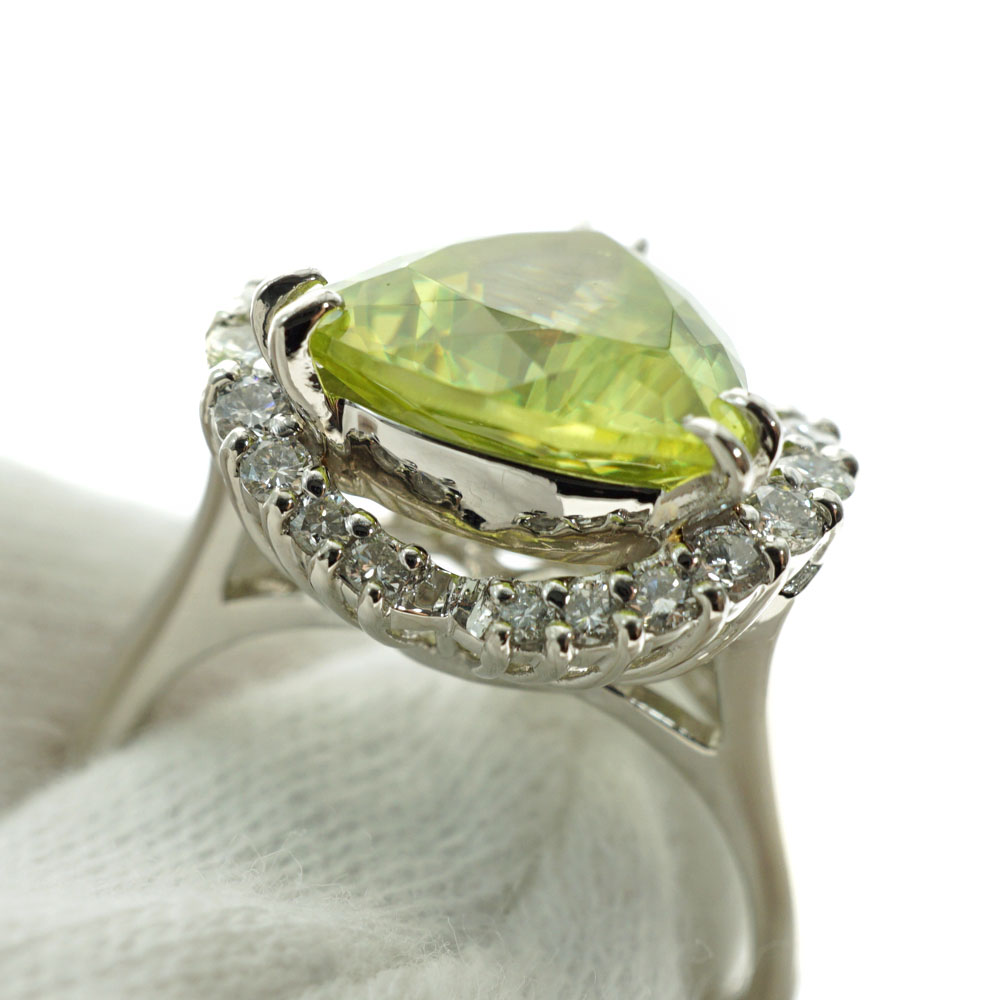 質屋かんてい局オンラインショップ / Pt900 プラチナ スフェーン ダイヤモンド 0.45ct リング 指輪 【中古】