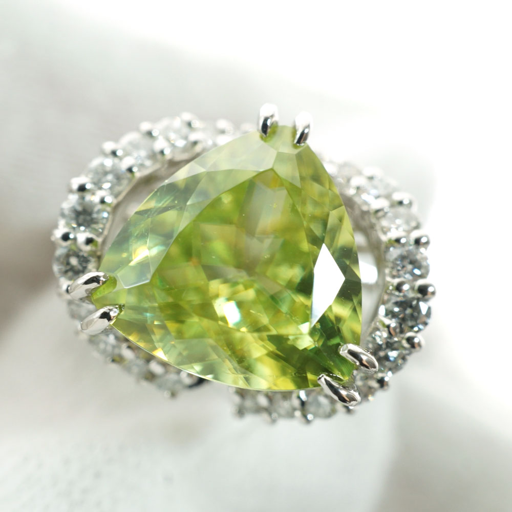 質屋かんてい局オンラインショップ / Pt900 プラチナ スフェーン ダイヤモンド 0.45ct リング 指輪 【中古】