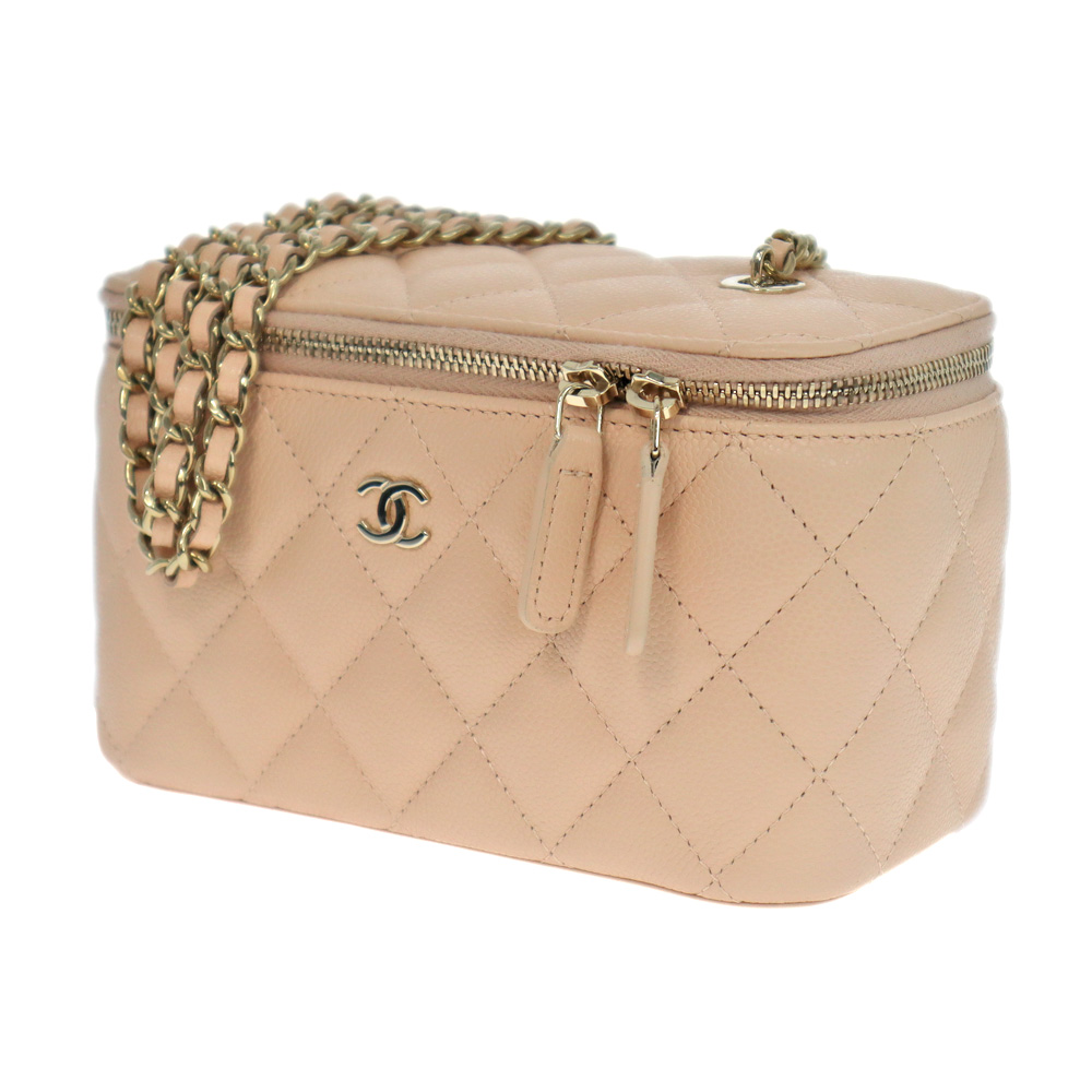 質屋かんてい局オンラインショップ / シャネル Chanel AP1341 スモールバニティケース キャビアスキン チェーンバッグ【中古】