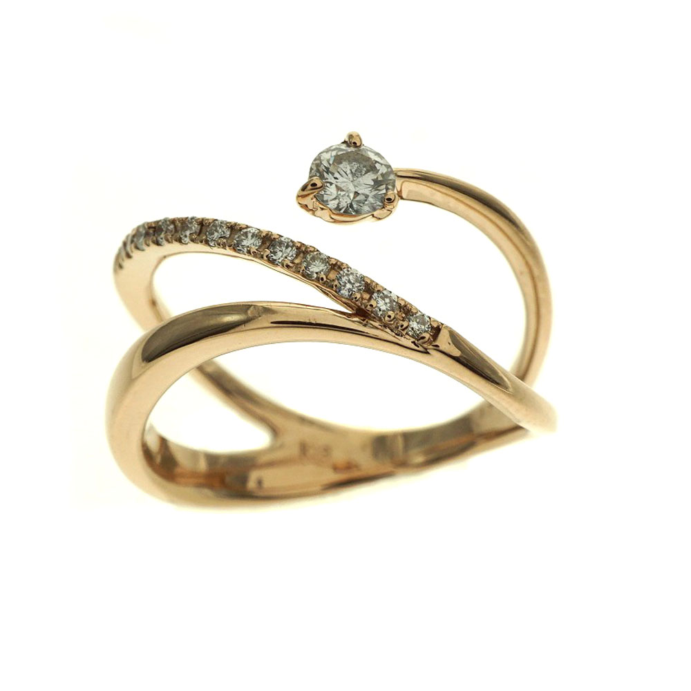 質屋かんてい局オンラインショップ / K18PG D0.17ct ピンクゴールド ダイヤモンド ピンキーリング 【中古】