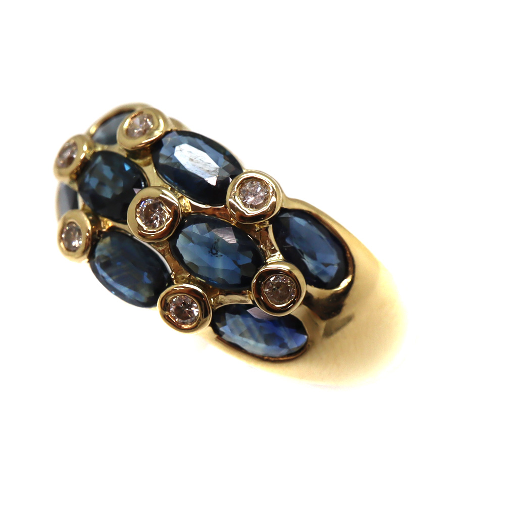 質屋かんてい局オンラインショップ / K18 18金 S2.62/D0.12ctリング 指輪 ブルーサファイア ダイヤモンド ジュエリー 【中古】