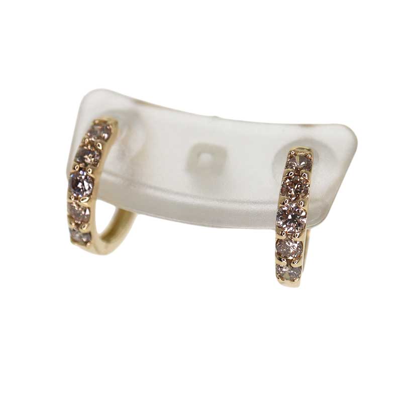 質屋かんてい局オンラインショップ / K18 18金 D0.25ct ダイヤモンド フープピアス【中古】