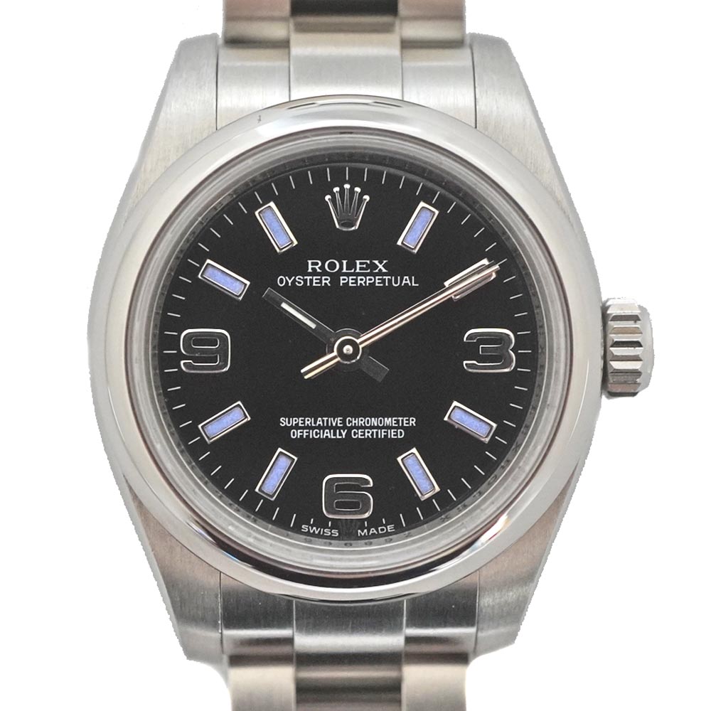 質屋かんてい局オンラインショップ / ロレックス Rolex 176200 オイスターパーペチュアル ブラック文字盤 腕時計 【中古】