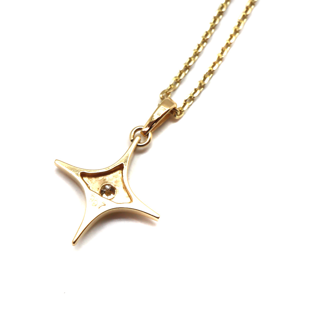 質屋かんてい局オンラインショップ / 18金 K18 D0.07ct ネックレス ゴールド ダイヤモンド 【中古】