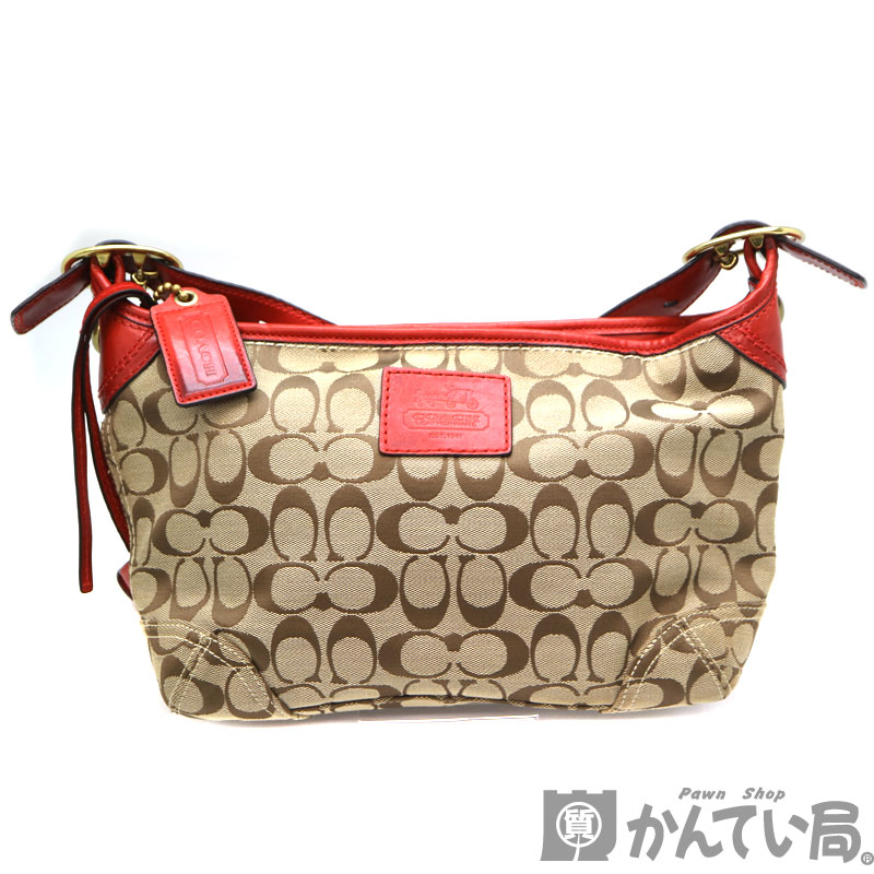 質屋かんてい局オンラインショップ / 茜部店 COACH【コーチ】 12594 ブリーカーシグネチャー キャンバス レザー ショルダーバッグ ...