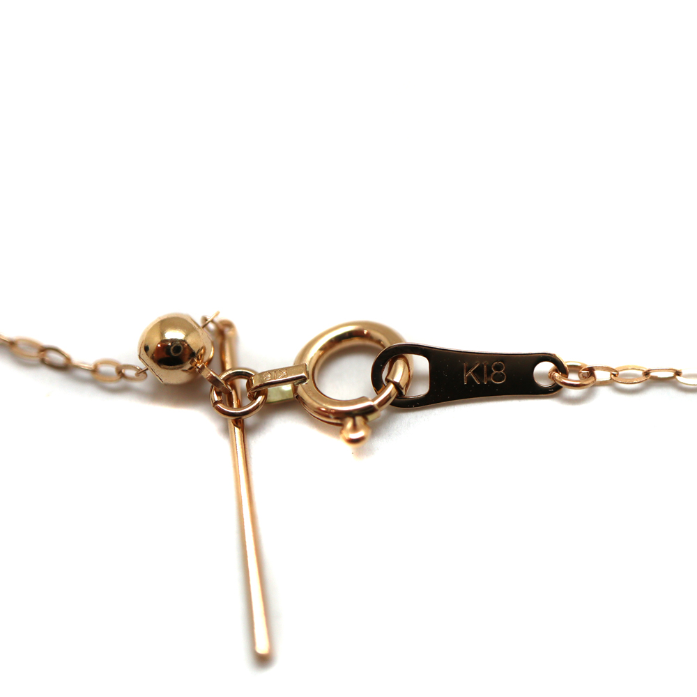 質屋かんてい局オンラインショップ / K18PG【18金/ピンクゴールド】 D0.30ctネックレス 金 ピンクゴールド ダイヤモンド 最大約45.0cm 1.5g ジュエリー 宝石 ...