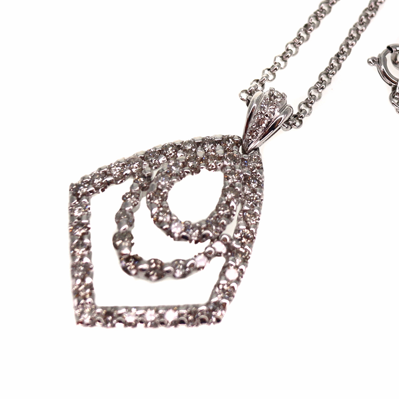 質屋かんてい局オンラインショップ / 小牧店 プラチナ Pt850 pt900 D2.00ct ダイヤモンド ネックレス 【中古】