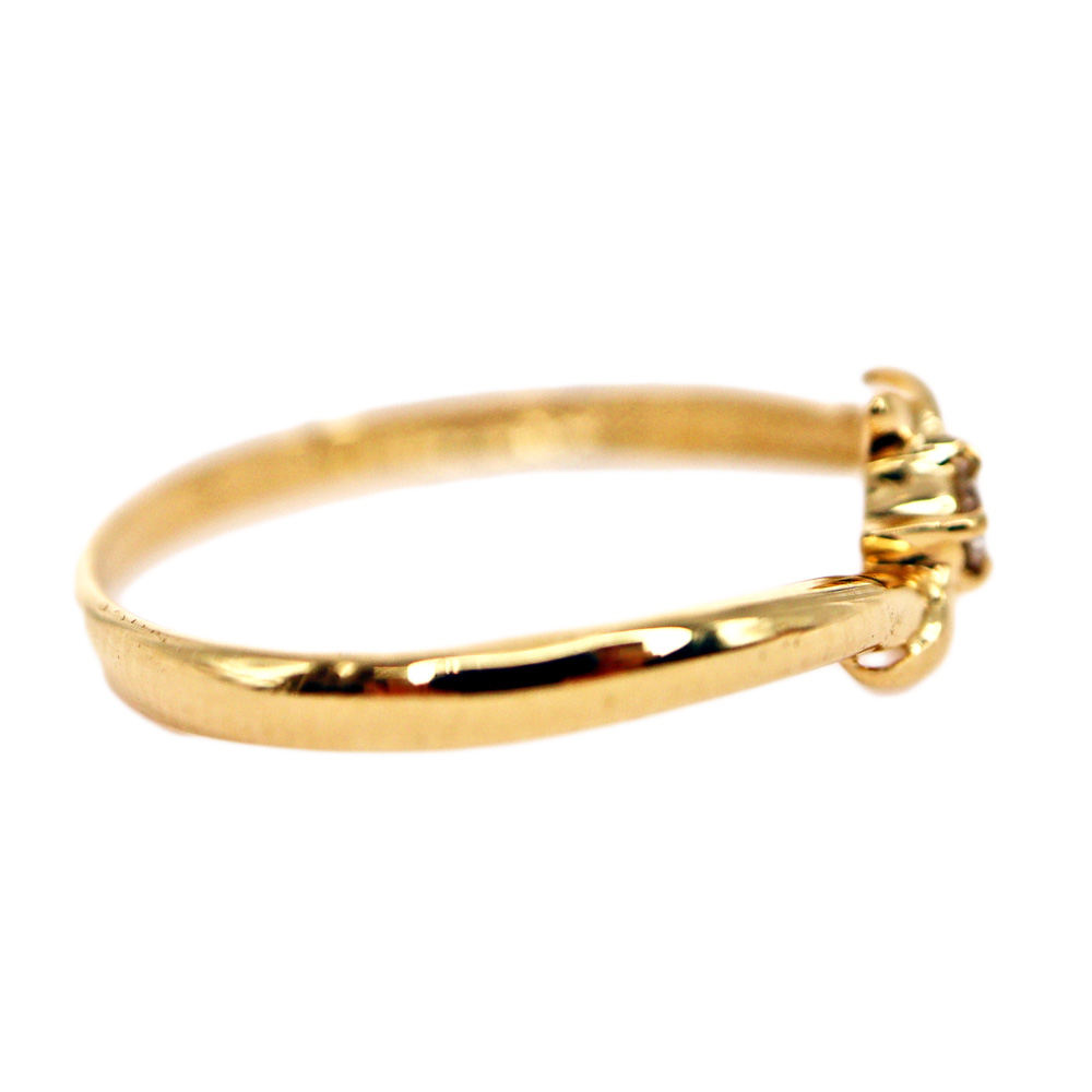 質屋かんてい局オンラインショップ / K18 18金 D0.04ct デザインリング 1.2g 約11号 指輪 ダイヤモンド【中古】