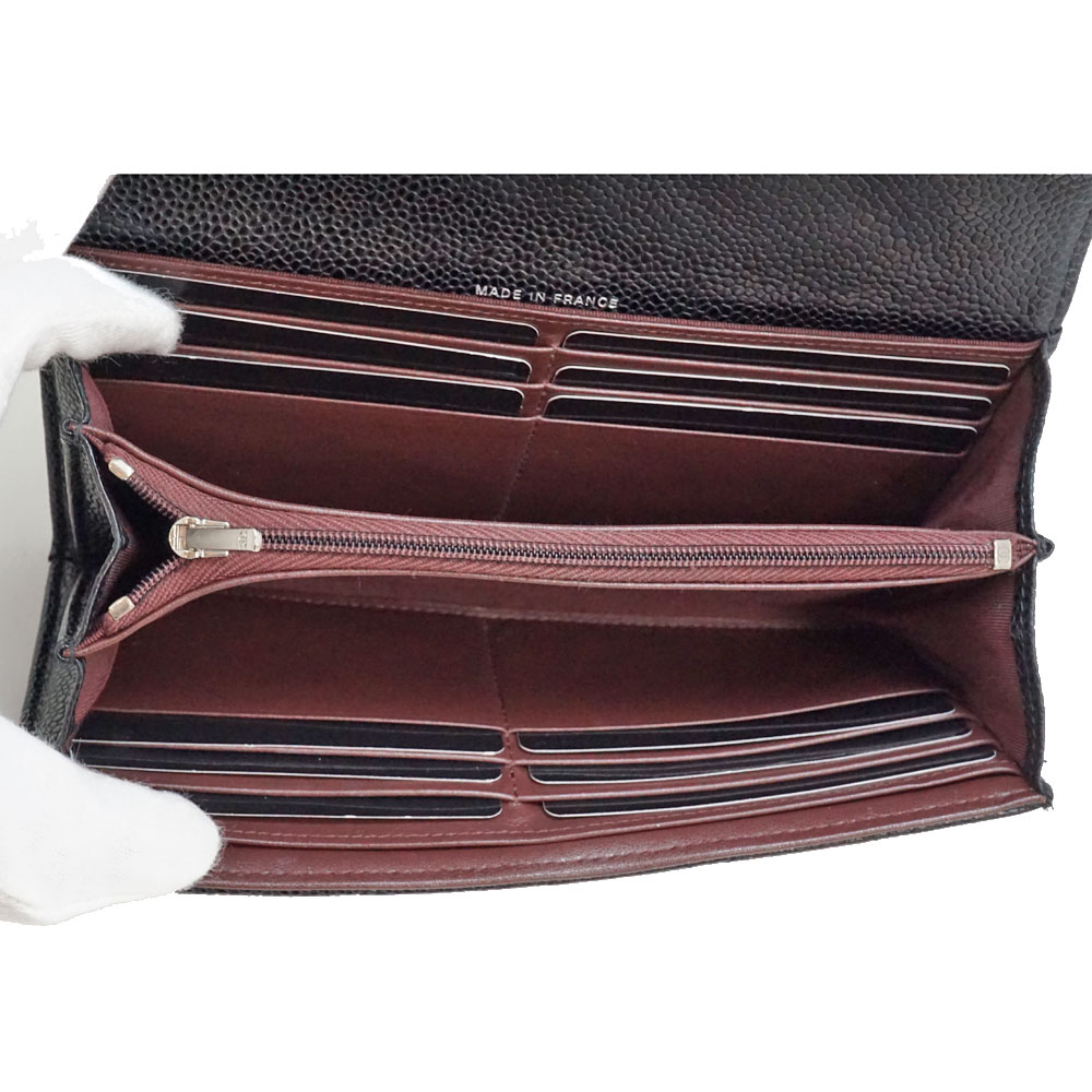 質屋かんてい局オンラインショップ / 【WEB限定】CHANEL 【シャネル】AP0241 ロングフラップウォレット 長財布 キャビアスキン ...