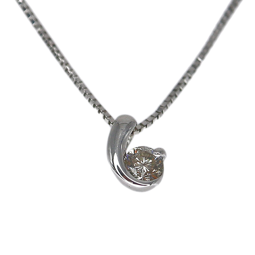 質屋かんてい局オンラインショップ / K18WG 18金ホワイトゴールド ネックレス ダイヤモンド D0.10ct 【中古】