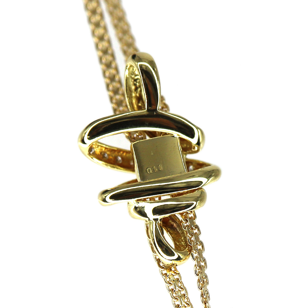 質屋かんてい局オンラインショップ / K18 18金 D0.11ct ネックレス イエローゴールド ダイヤモンド スライド式【中古】